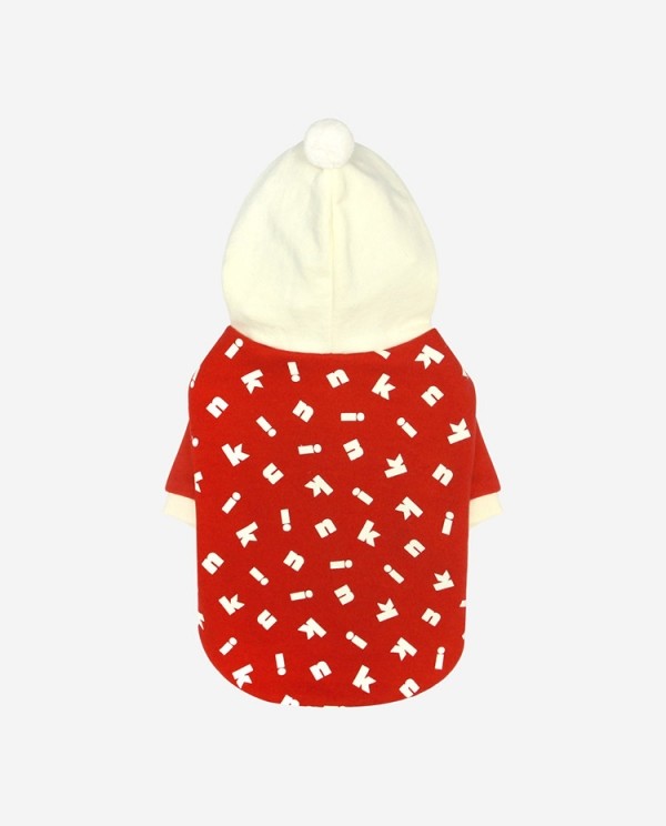 [무럭무럭특가]KINI LOGO PATTERN HOODIE-RED(후드) - 페오펫몰