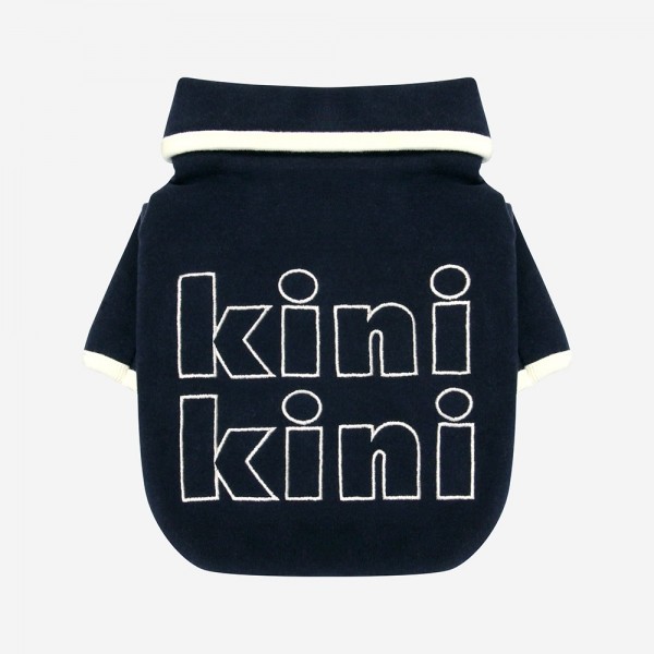 KINI LOGO COLLAR TSHIRT-NAVY(카라티) - 페오펫몰